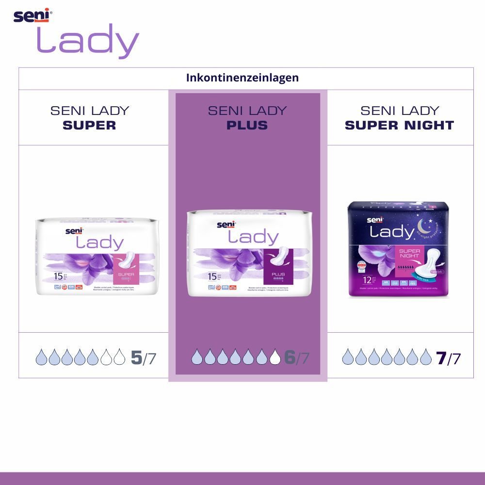 Seni Lady Plus - Inkontinenzeinlagen für Frauen - Seni